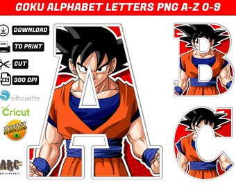 Goku Alphabet Letters - Etsy