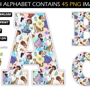 225 IMAGES - 5 Encanto Alphabets Different Backgrounds Png - Encanto ...