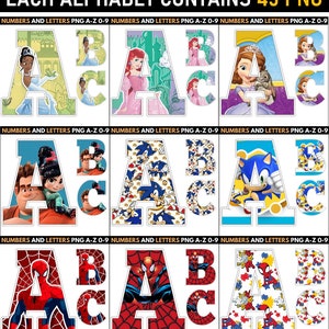 MEGA PACK 50 ALPHABET - Each Alphabet Contains 45 Images Png - Total of ...