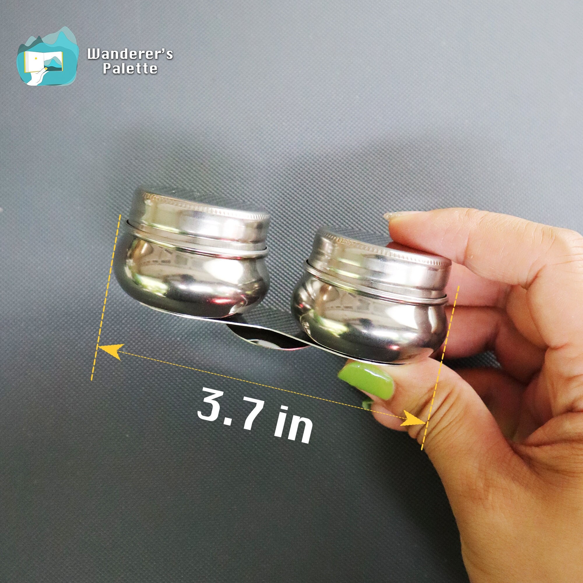 Stainless Steel Travel Palette Cup: Single/double Dipper With Screw Lid ...