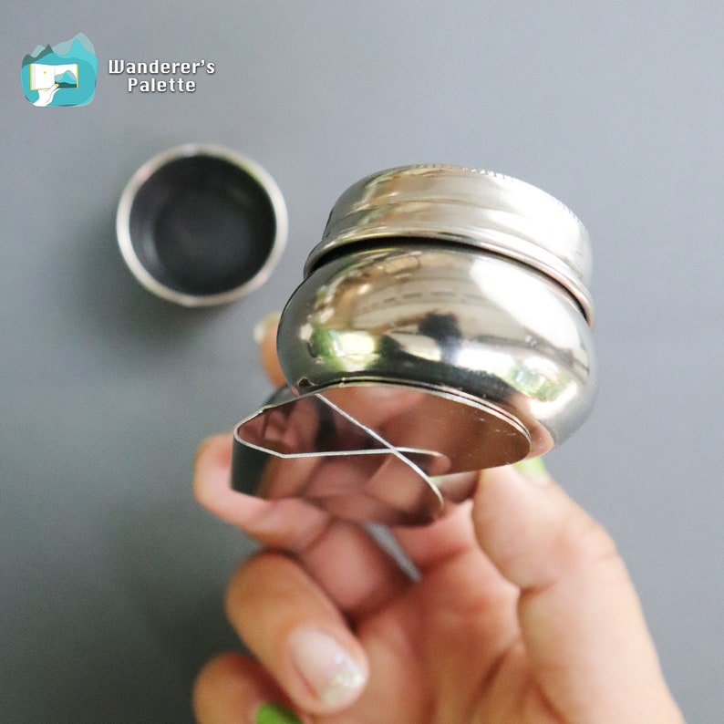 Stainless Steel Travel Palette Cup: Single/double Dipper With Screw Lid ...