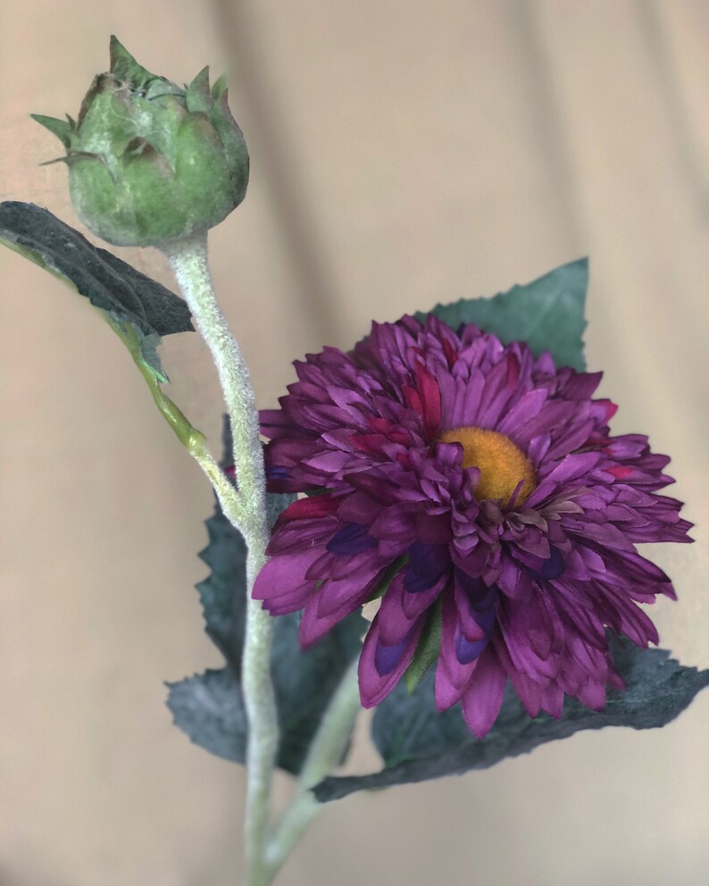 Realistic Sunflower, Luxury Purple Artificial Flower Arrangement ...
