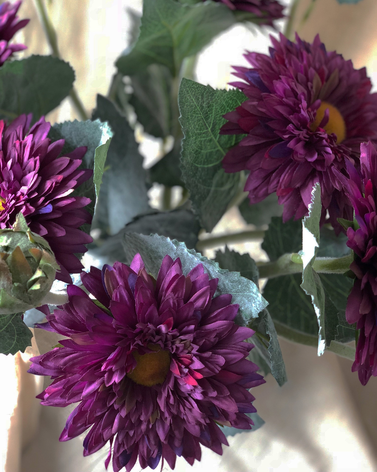 Realistic Sunflower, Luxury Purple Artificial Flower Arrangement ...