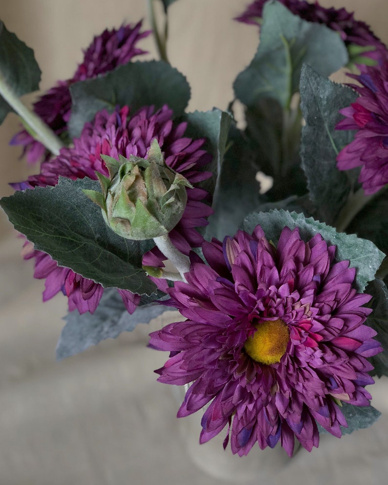 Realistic Sunflower, Luxury Purple Artificial Flower Arrangement ...