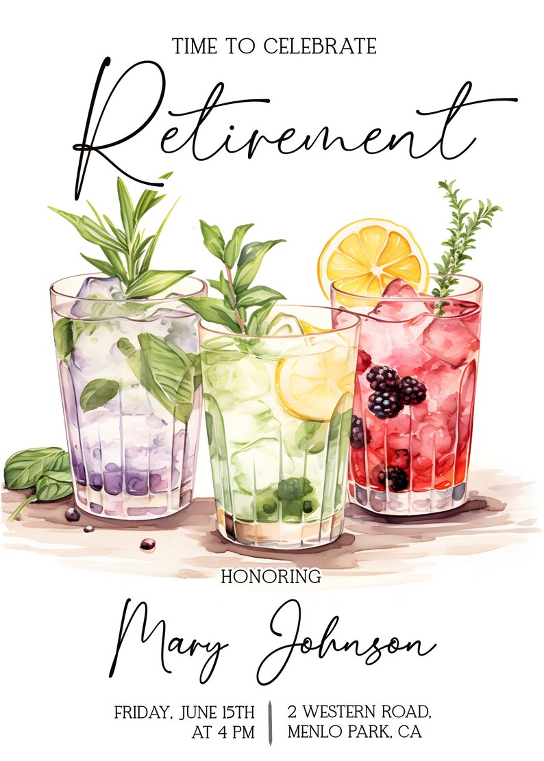 Retirement Invitation Editable Template Retirement Party - Etsy