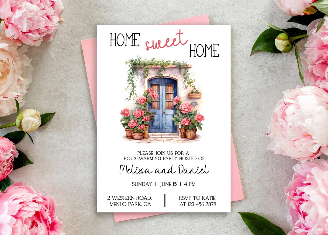Housewarming Party Invitation Editable Template, House Warming Digital ...