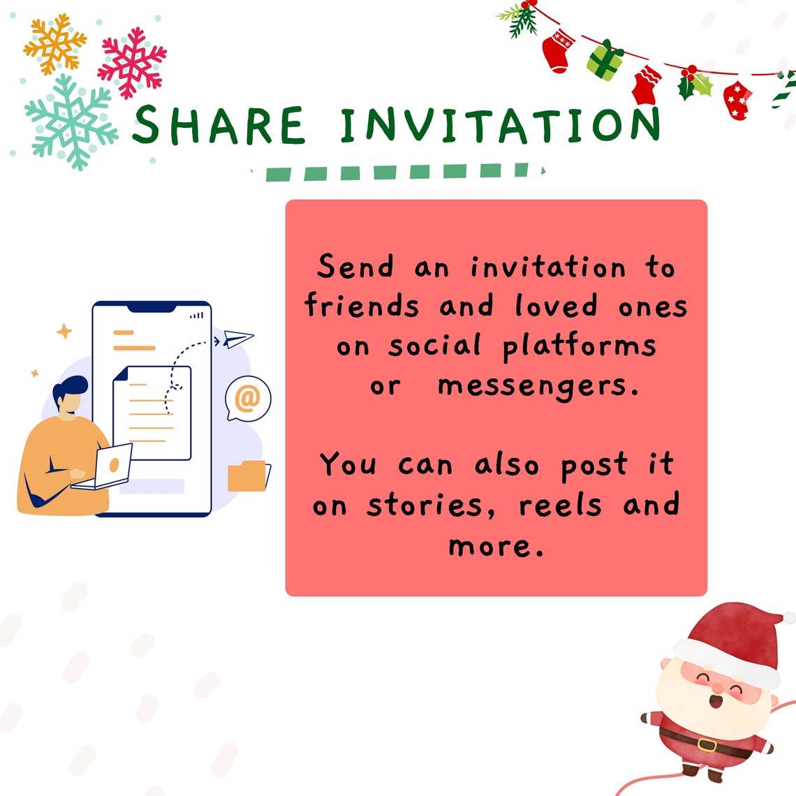 Christmas Party Invitation Template, Digital Invitation, Animated Video ... Christmas Party Invitation Template, Digital Invitation, Animated Video ...