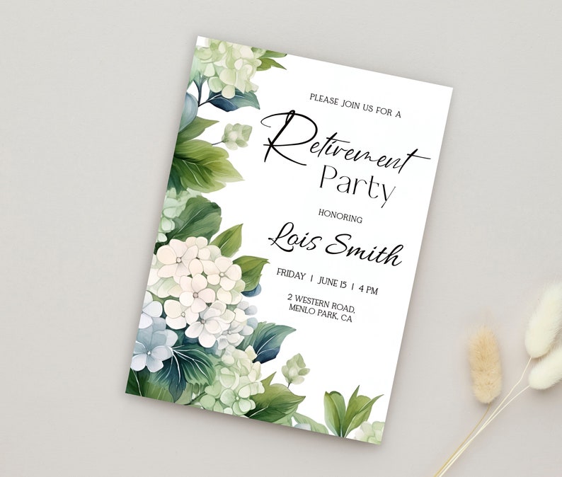 Retirement Invitation Editable Template, Retirement Party Digital ...