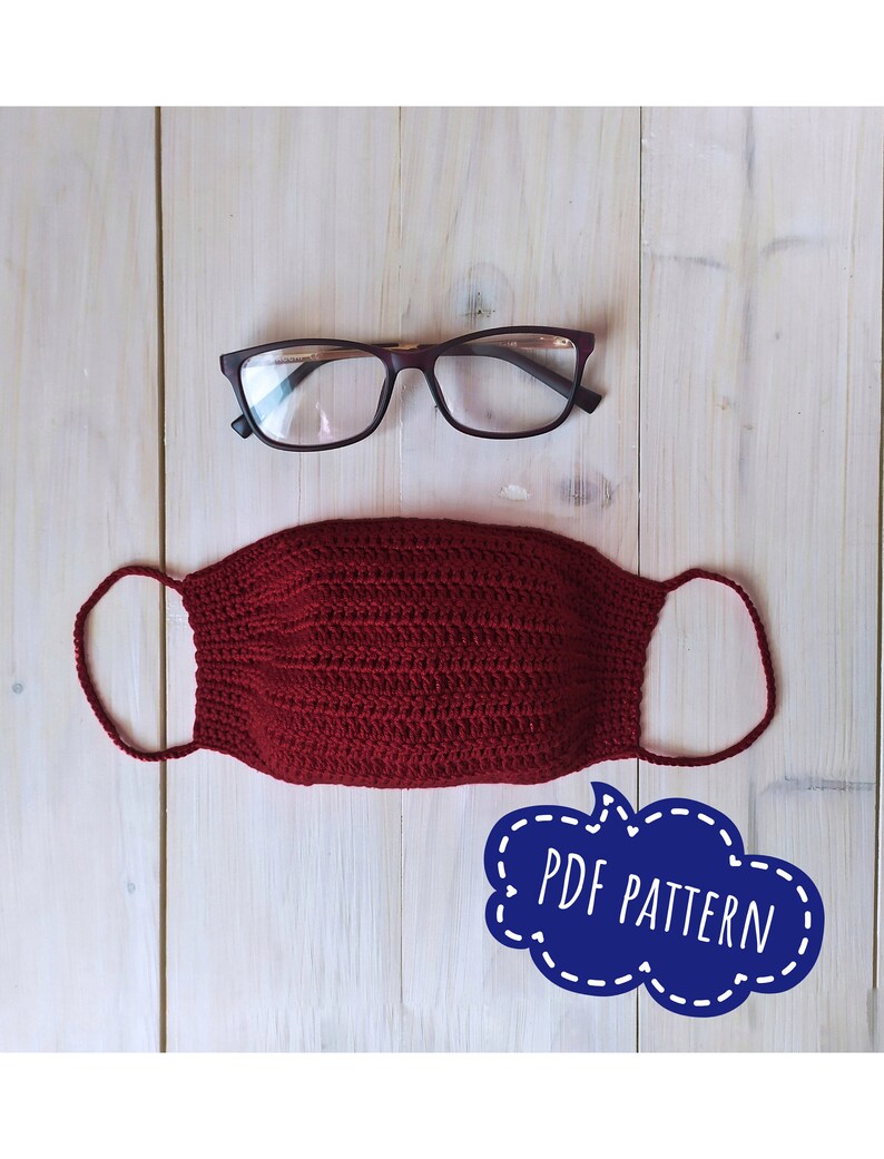 Super easy crochet face masks pattern PDF easy face mask | Etsy