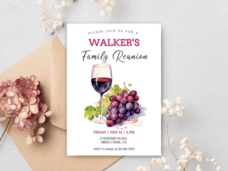 Family Reunion Invitation Editable Template, Family Gathering Digital ...