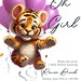 Girl Baby Shower Invitation Template, Cute Tiger Baby Shower Invite ...