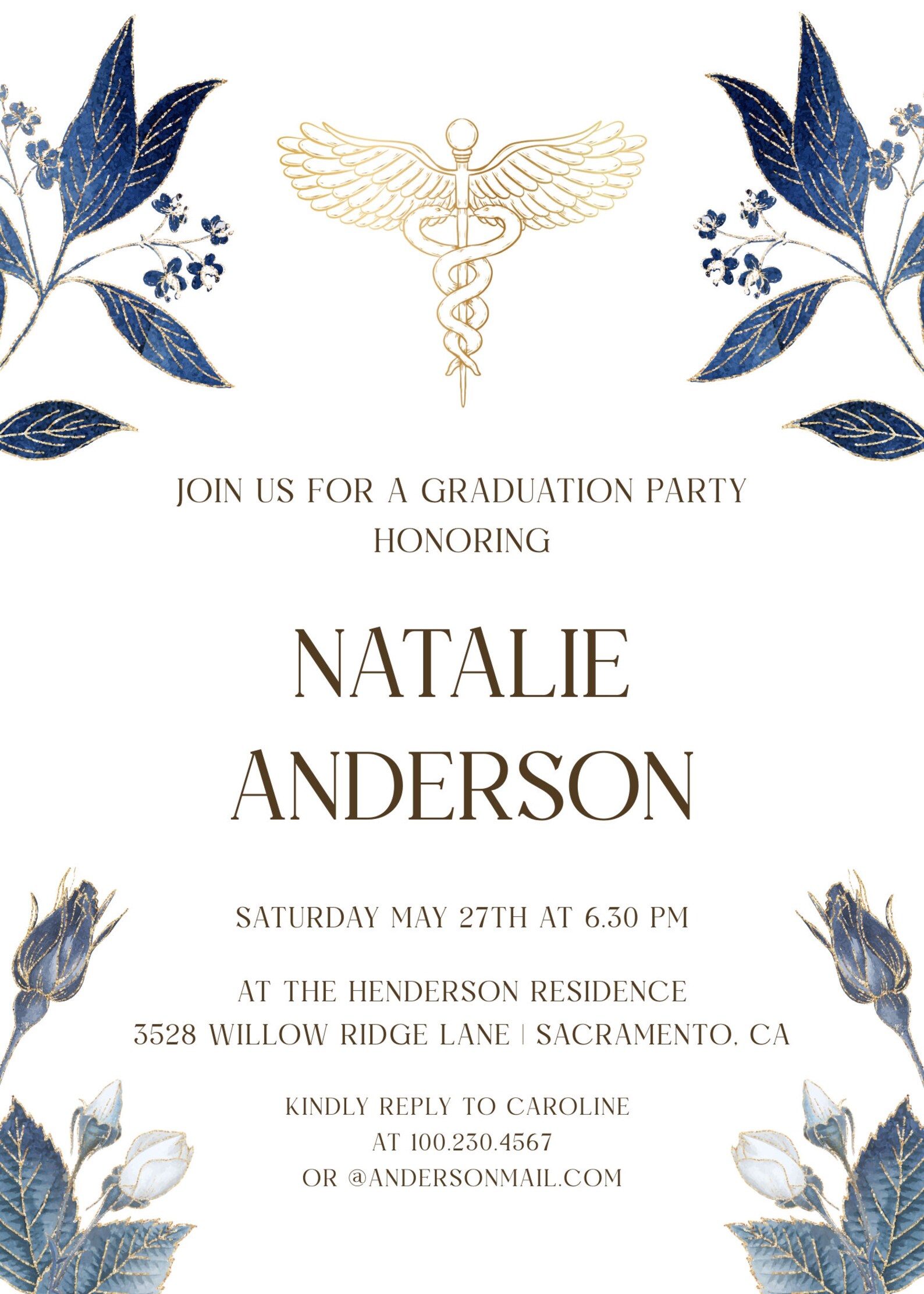 Medical Graduation Invitation, Nursing School Invitation Party Card ...