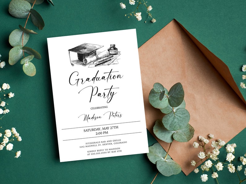 Graduation Party Invitation Template Graduation Save the Date - Etsy