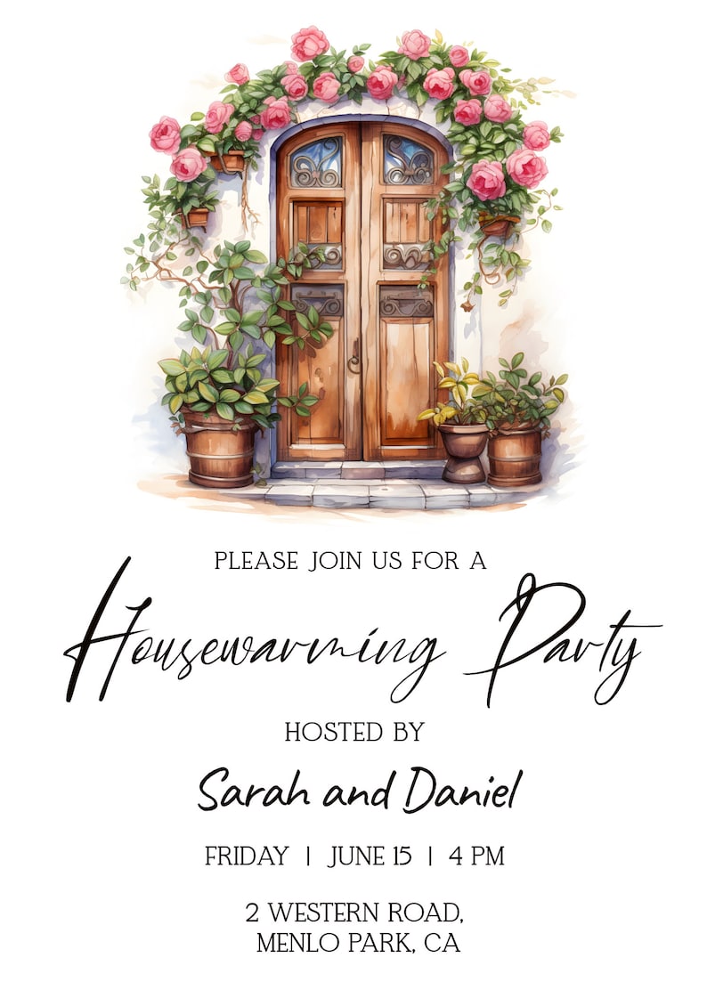 Housewarming Invitation Editable Template, House Warming Party Digital ...