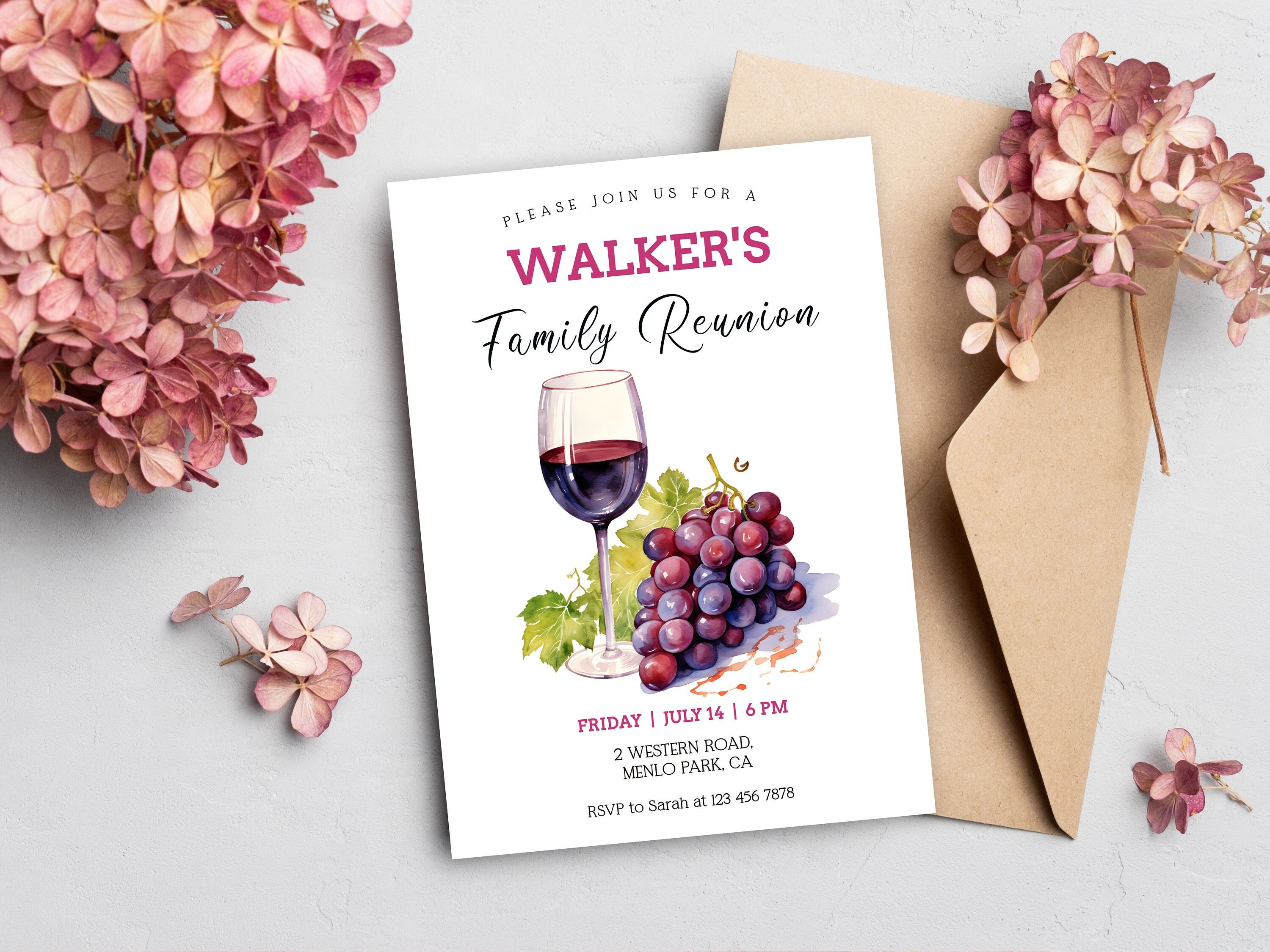 Family Reunion Invitation Editable Template, Family Gathering Digital ...