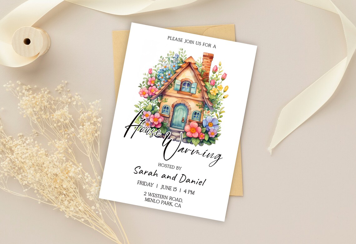 House Warming Invitation Editable Template, Housewarming Party Digital ...