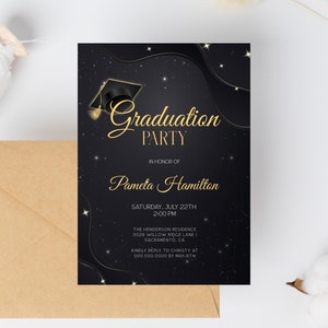 Graduation Party Invitation Template, Graduation Save the Date Card ...