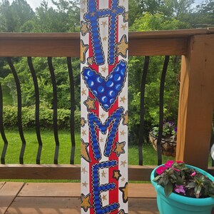 Patriotic Home Porch Leaner, Patriotic Porch Decor, Home Porch Leaner ...