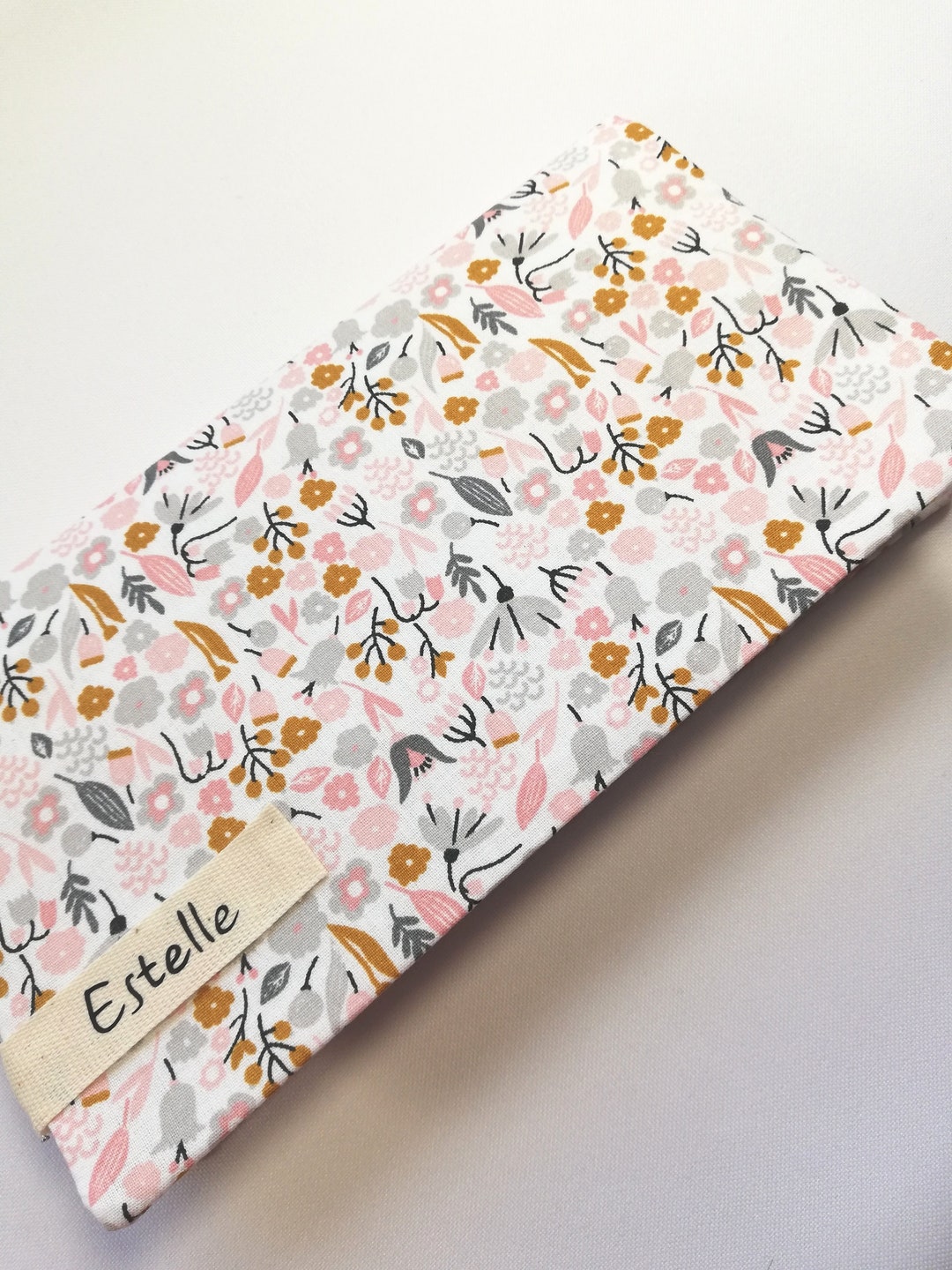 Checkbook Holder, Checkbook Protector, Personalized Pink Floral Pattern ...