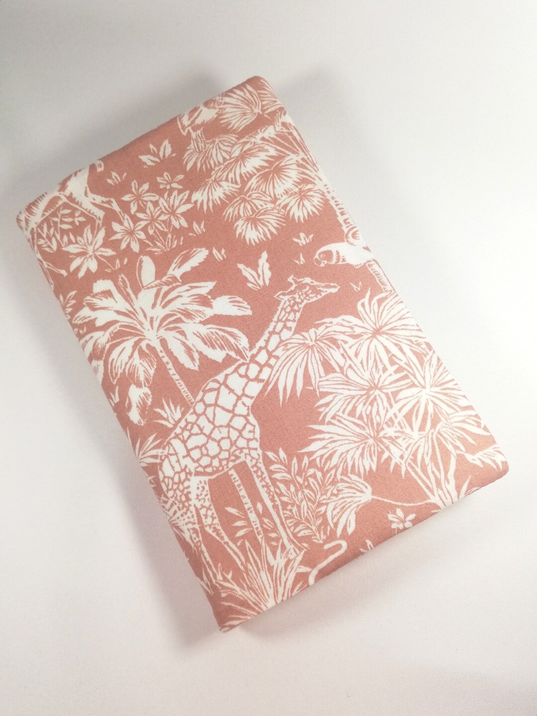 Pink Pocket Book Cover With Old Pink Jungle Giraffe Pattern, Book Cover ...