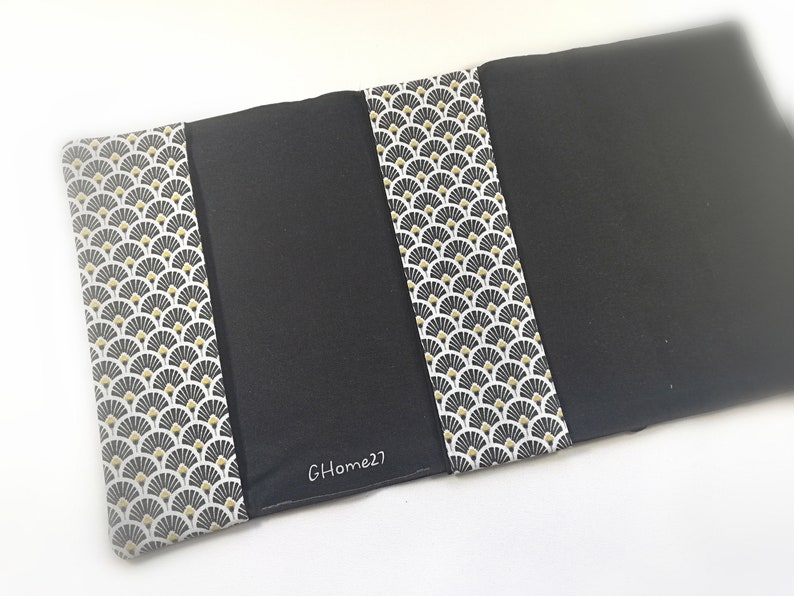 Adjustable Black Wave Book Cover, Book Cover With Flap, Adjustable Book ...