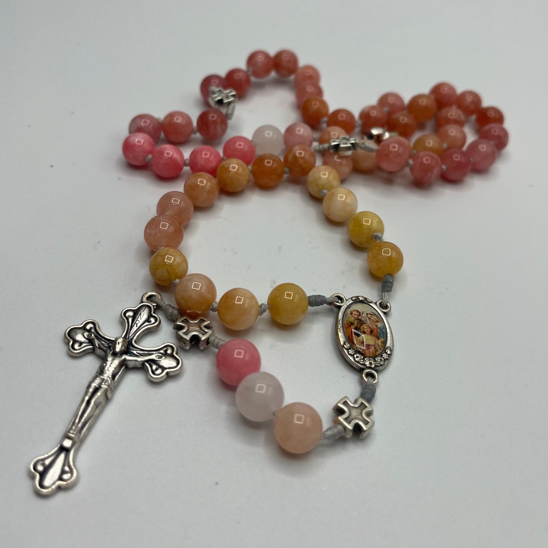 Handmade Rosary 'holy Family' With Terra Jerusalem - Etsy