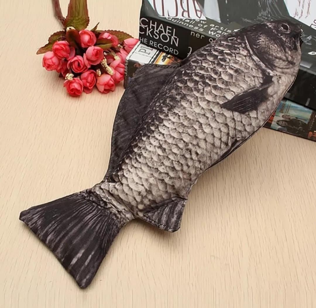 Creative Fish Shape Pencil Case Pouch Coin Bag Funny - Etsy