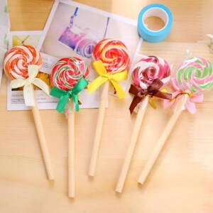 1pc Cute Lollipop Sweet Candy Ballpoint Pen, Kawaii Stationery ...