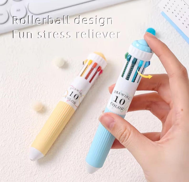 28 Colour Ink Pen, 3pc Multicolour Ballpoint Pen, 10-in1 Coloured Pen ...