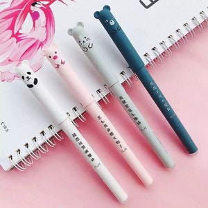 37pcs Set Panda Gel Pen, Erasable Gel Pen Set, 0.35 Mm Pen, 4 Pen + 30 ...