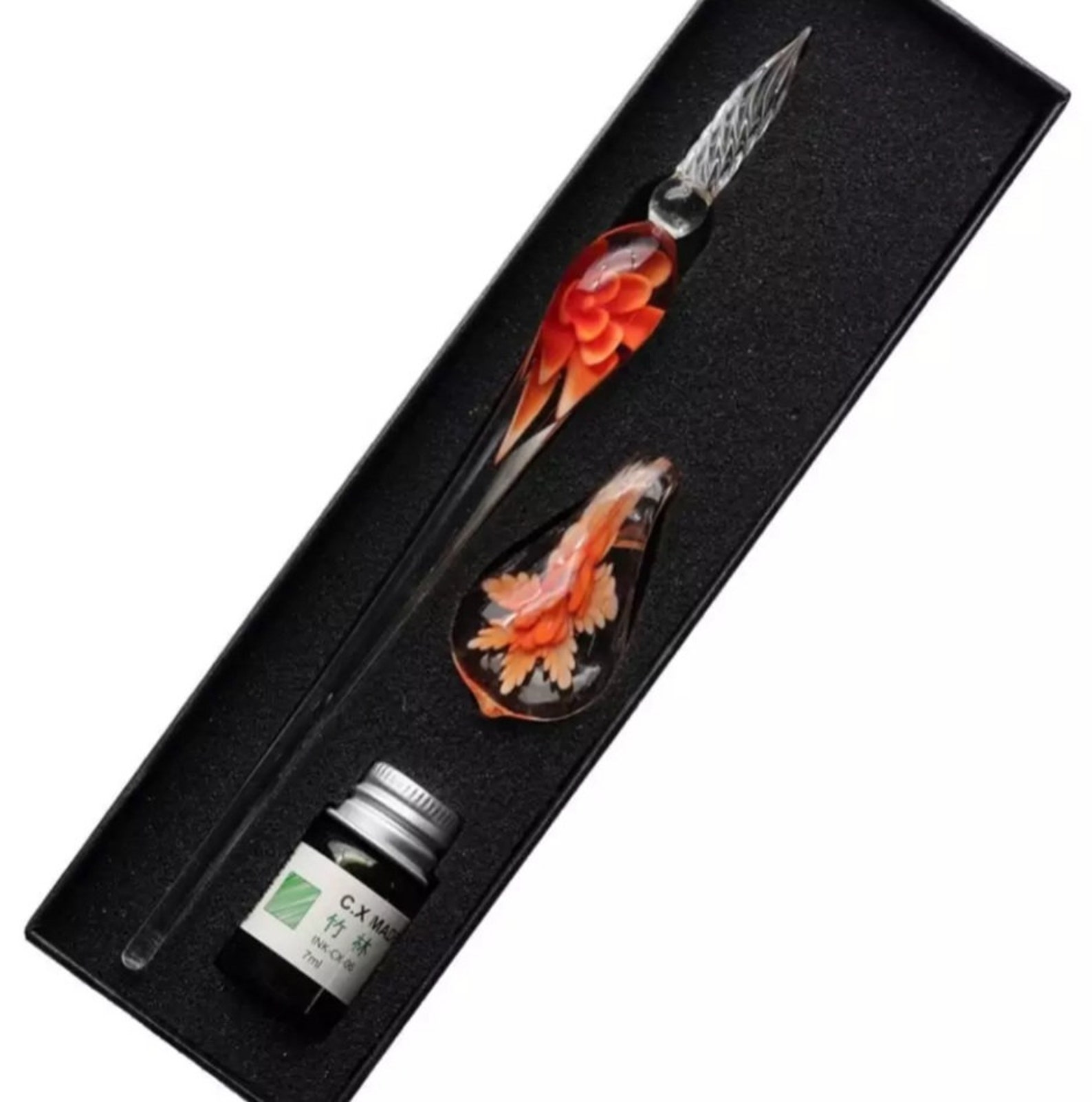 Flower Pattern Dip Pen Glass Pen Set Dipping Pen Gift - Etsy