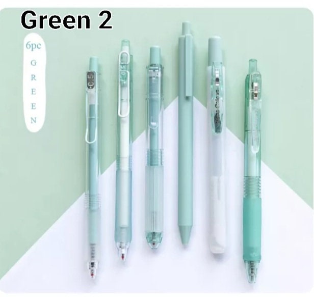 6pcs Pen Highlighter Set Pink Blue Color Pen Set 0.5mm Black - Etsy