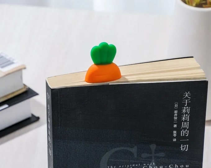 Watercolor Laminated Carrot Bookmark, Cute Vegetable, Sturdy Bookmark ...