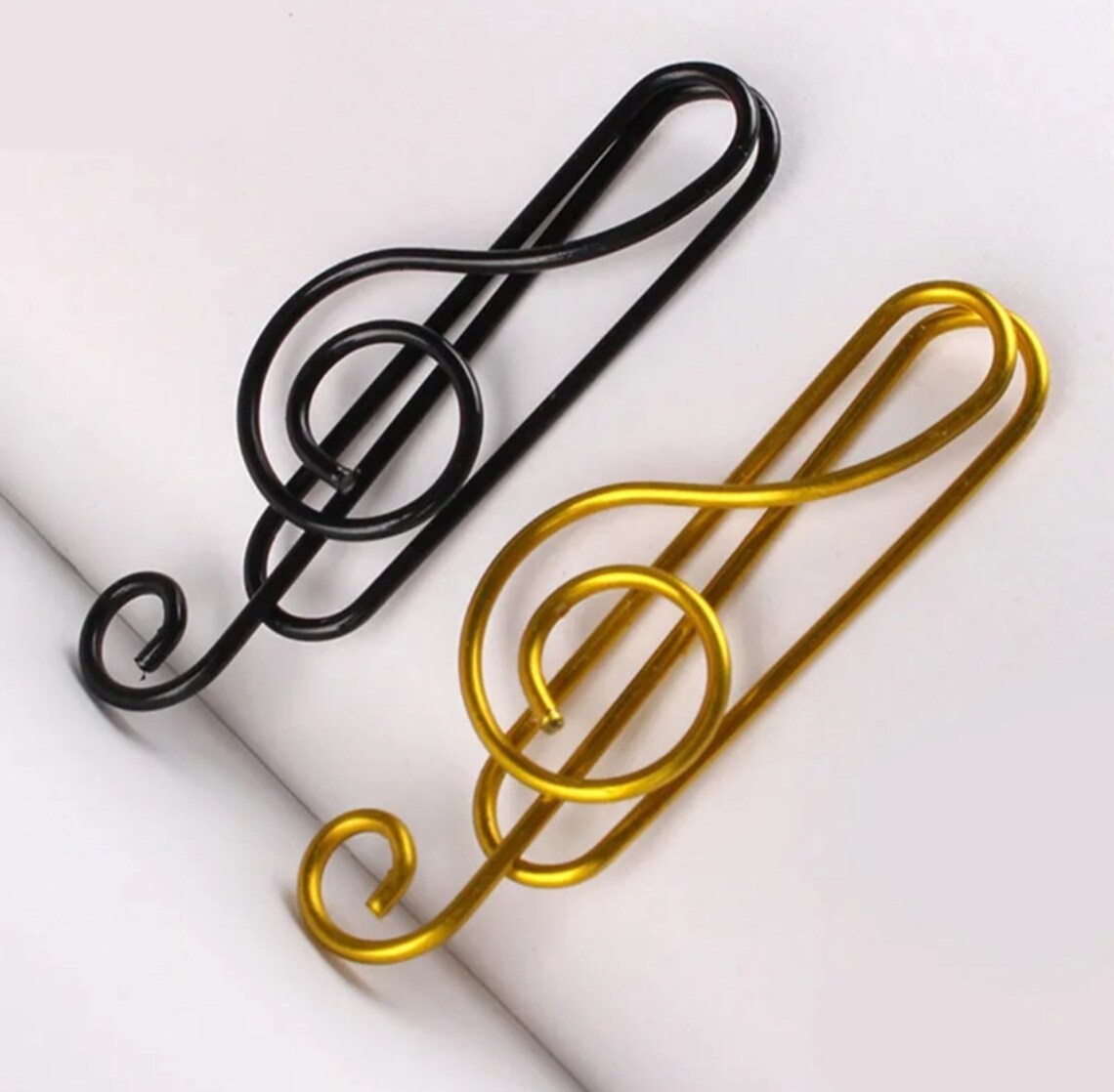 40pcs Music Note Shape Paper Clip Metal Clip Bookmark - Etsy