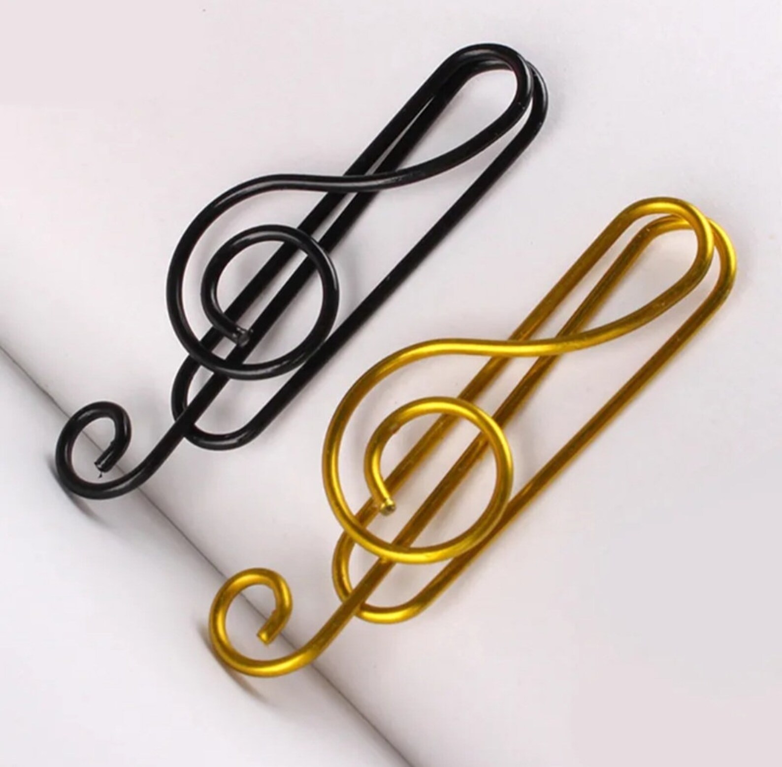 40pcs Music Note Shape Paper Clip, Metal Clip, Bookmark, Binding Clip ...