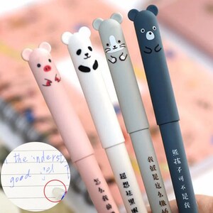 26pcs Set Panda Gel Pen, Erasable Gel Pen Set, 0.35 Mm Pen, 4 Pen + 20 ...