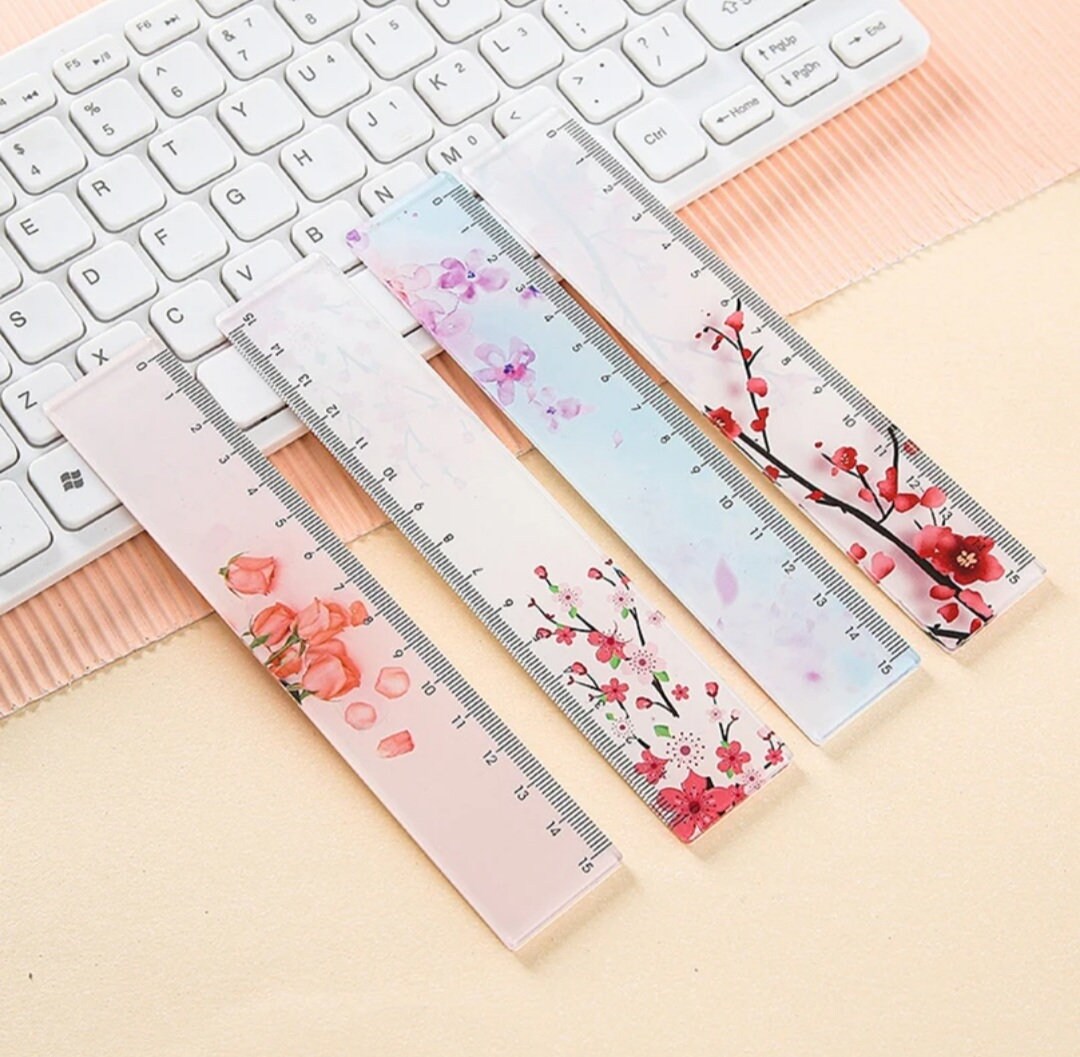 1pc Measuring Ruler, Flower Ruler, 15cm Flower Ruler, Straight Ruler ...
