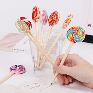 1pc Cute Lollipop Sweet Candy Ballpoint Pen, Kawaii Stationery ...