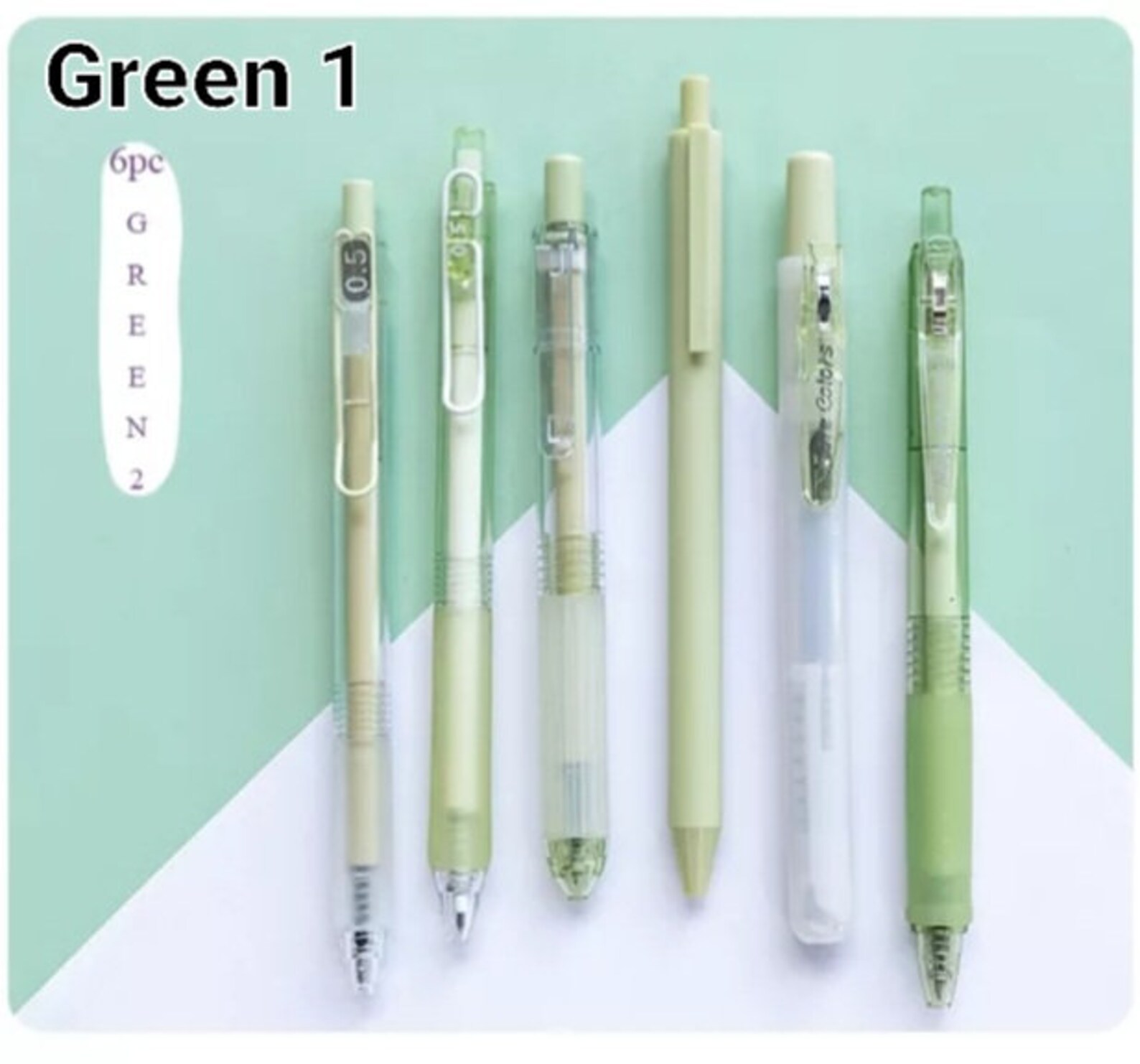 6pcs Pen Highlighter Set Pink Blue Color Pen Set 0.5mm Black - Etsy