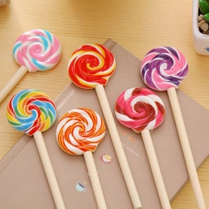 1pc Cute Lollipop Sweet Candy Ballpoint Pen, Kawaii Stationery ...