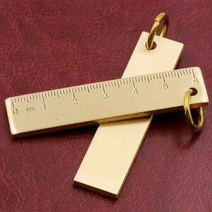 1pc Mini Portable Brass Ruler, 6cm Portable Ruler, Cute Metal Ruler ...