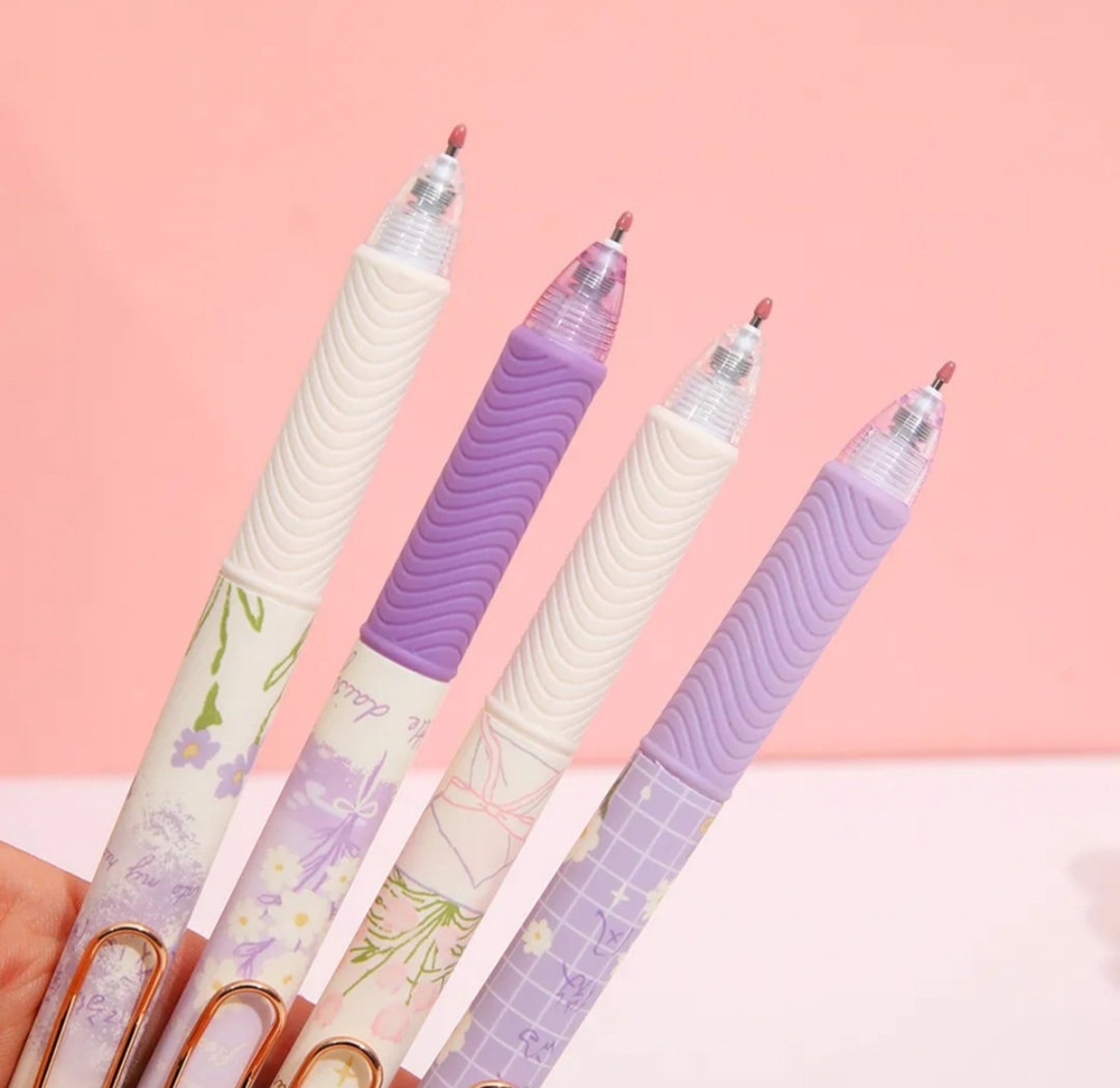 4pcs Little Daisy Gel Pen, Pretty Flower Pen, 0.5mm Black Ink Pen ...
