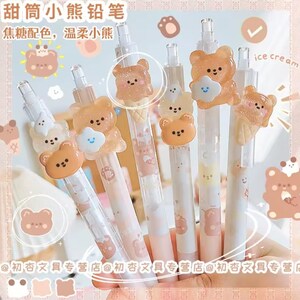 2pcs Cute Bear Mechanical Pencil, Press Pencil, Writing Pencil ...