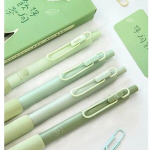 4pcs Cute Gel Pen, 0.5mm Black Ink Pen, Soft Touch Holder Pen, Student ...