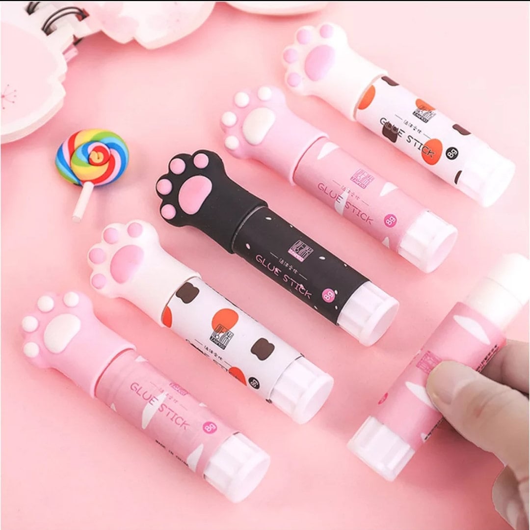 1pc Cat Claw Shape Solid Glue Stick, Glue for Office, School Supplies ...