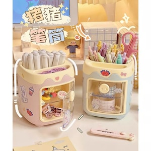 1pc Cute Pig Storage Box, Pencil Holder, Desktop Organizer ...