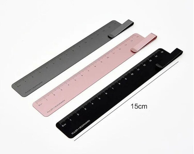 Bookmark Metal Laser Cut Stainless Steel Ruler Measuring Children Adult ...