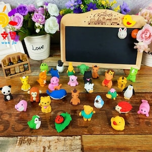 25/30pcs Cute Mini Animal Erasers, Detachable Pencil Eraser, Student ...