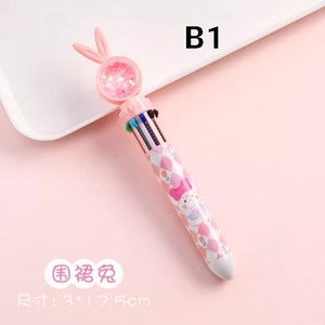 1pc Pink Rabbit Pen, Multi-color Pen, 10 Colors Gel Ink Pen, Cute ...