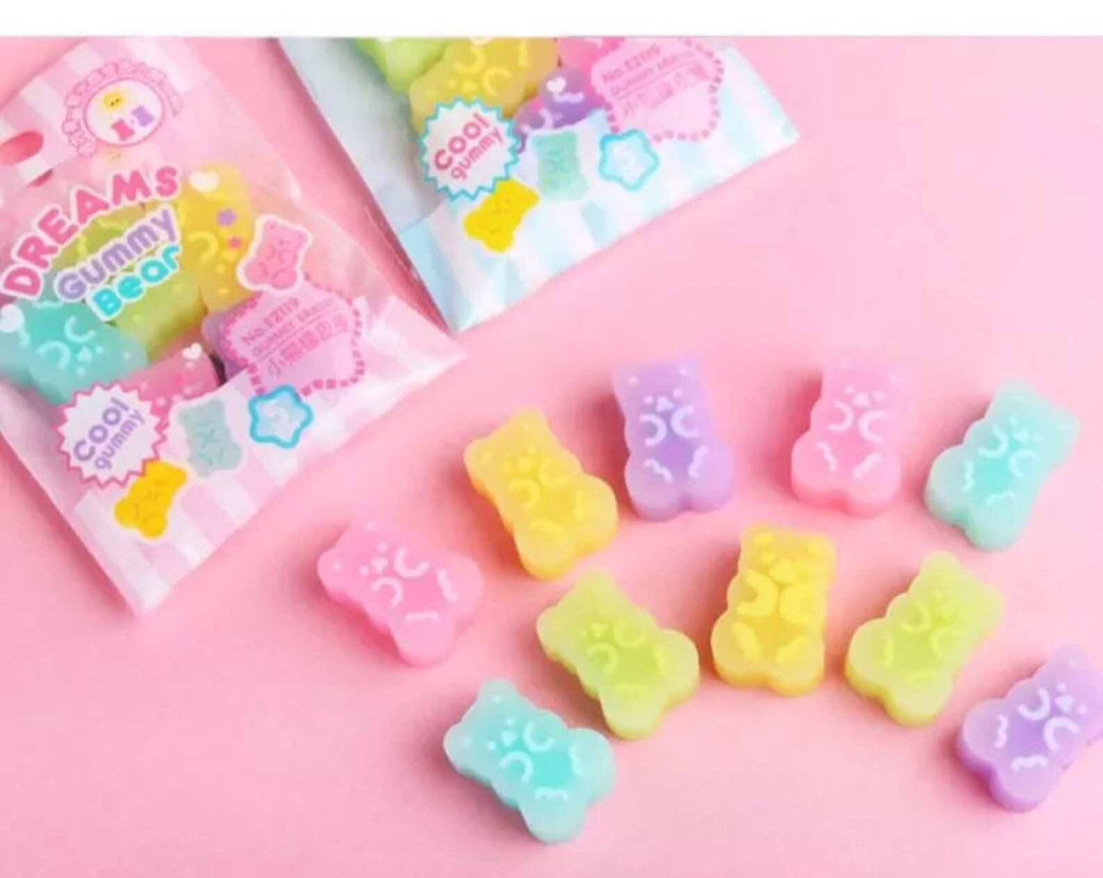 5pcs Set Cute Mini Bear Eraser Solid Rubber Eraser Cartoon - Etsy